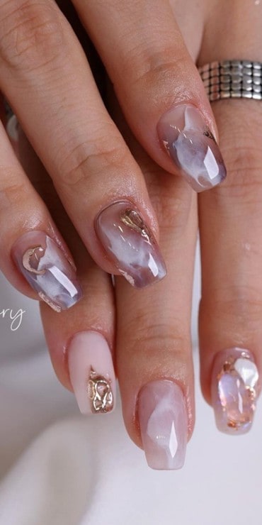 24 Beautiful Marble Nail Designs That'll Wow Your Man | Polish and Pearls