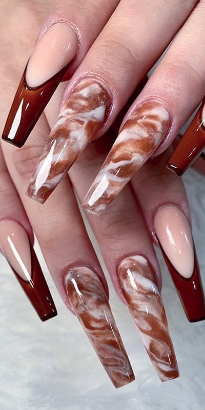 23 Beautiful Marble Nail Designs That'll Wow Your Man | Polish and Pearls