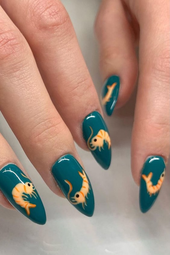 22 Teal Color Nails That Will Make Anyone's Heart Melt | Polish and Pearls