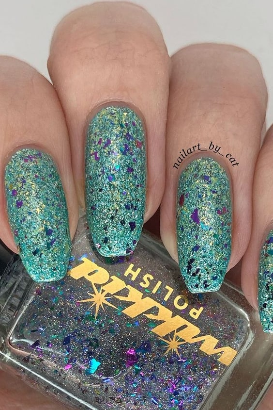 22 Teal Color Nails That Will Make Anyone's Heart Melt | Polish and Pearls