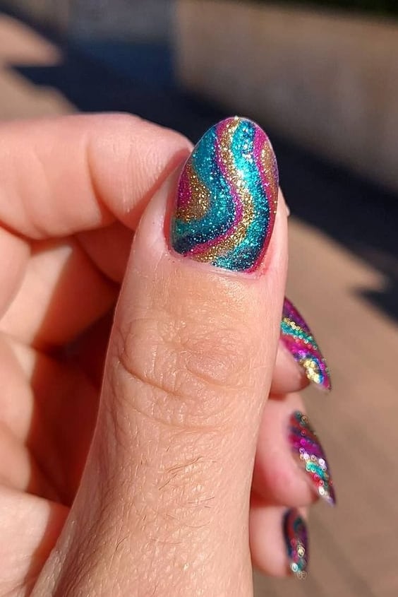 22 Teal Color Nails That Will Make Anyone's Heart Melt | Polish and Pearls